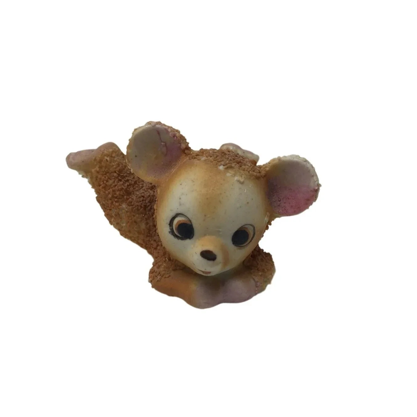 Vintage Brown Sugar Glaze Miniature Bear Cub Laying on Its Belly Figur ...